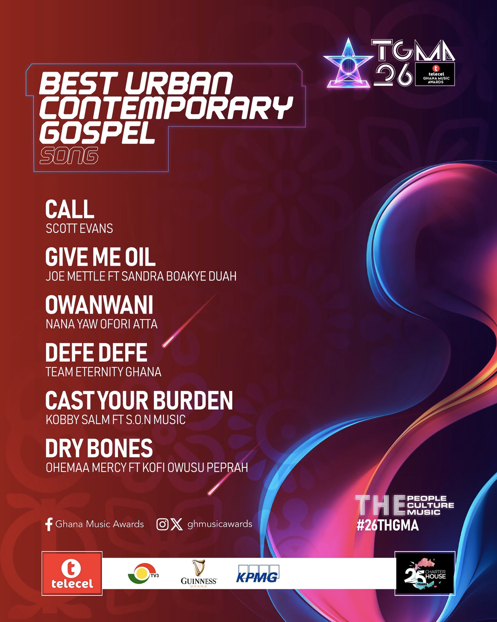 Full List: Nominees for the 2025 TGMA | Ghana Music